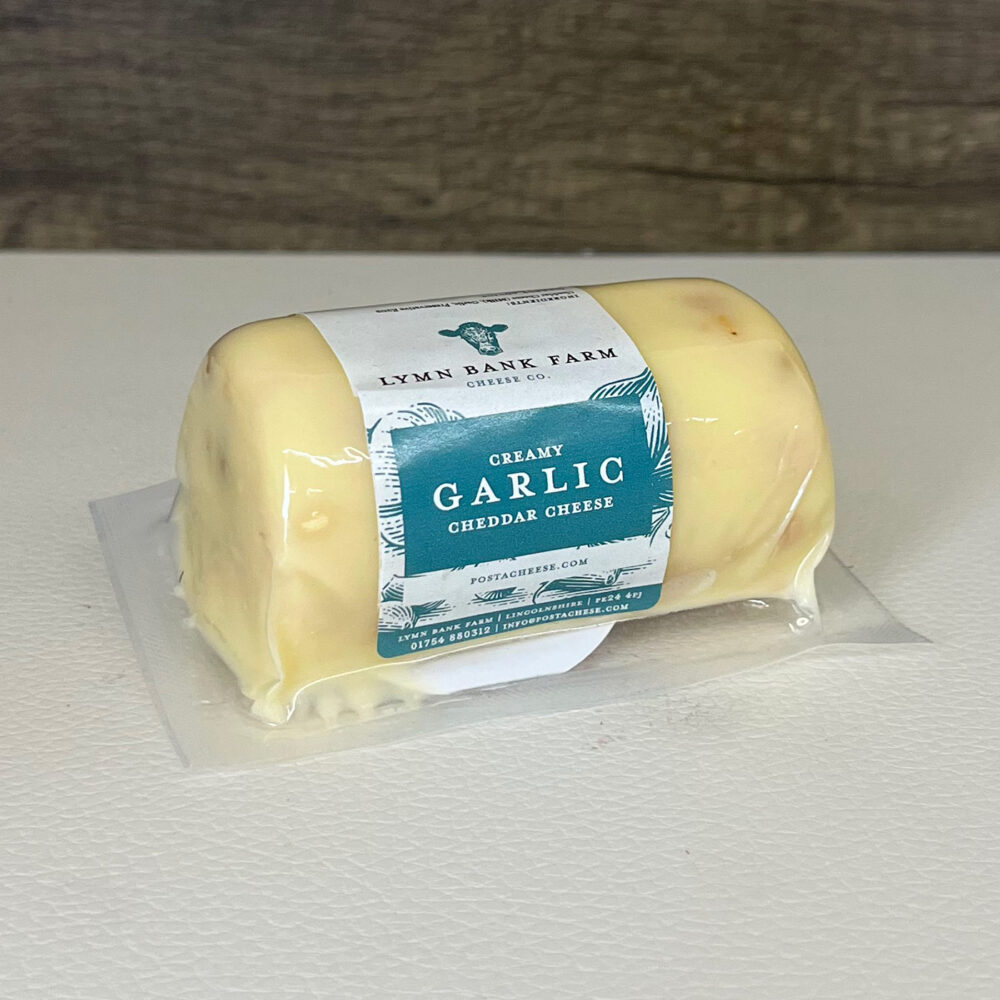 Garlic Cheddar Cheese 145g – Postacheese.com